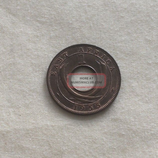 East Africa 1955 1 Cent World Coin Queen Elizabeth The Second