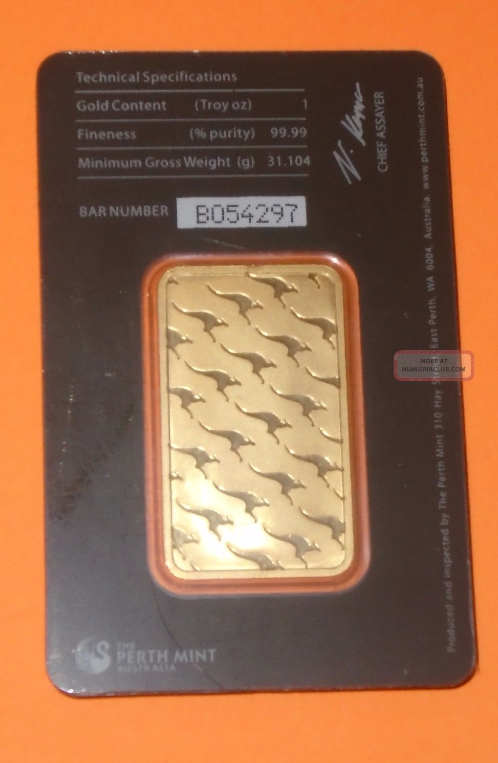 Perth 1 Oz 24 Karat Gold Bar