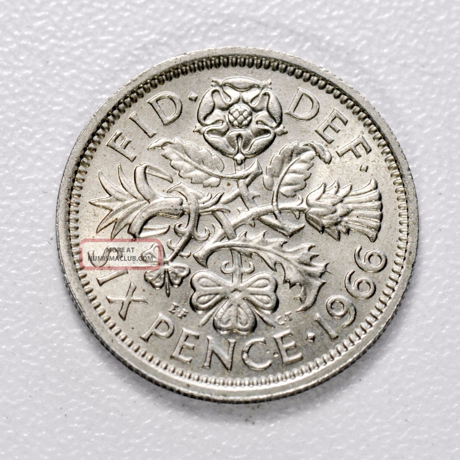 Gb Elizabeth Ii Sixpence - 1966, Top - Grade Unc, [1966 - 6d]