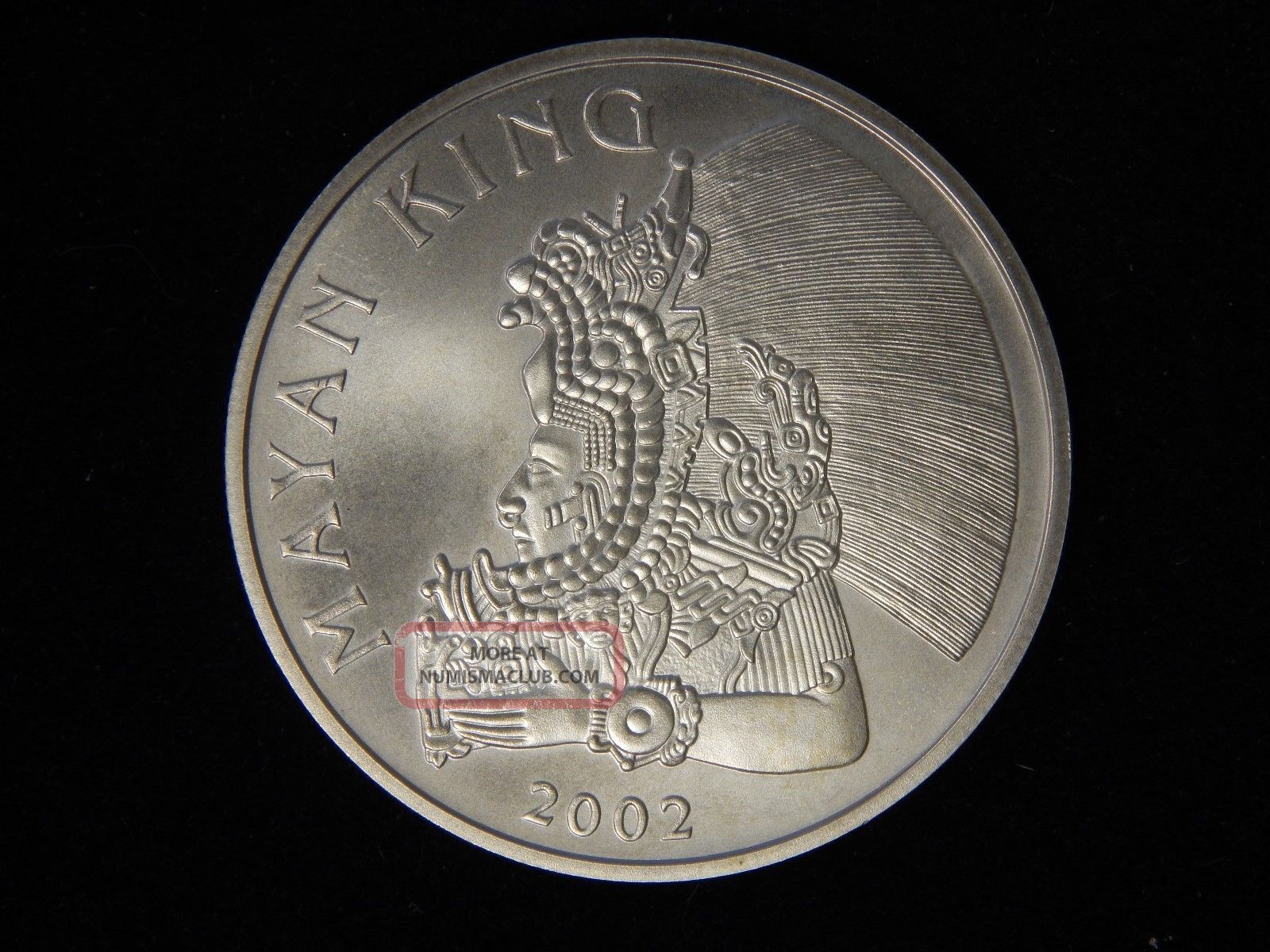 2002 Belize 1oz Silver Mayan King Dollar - Uncirculated