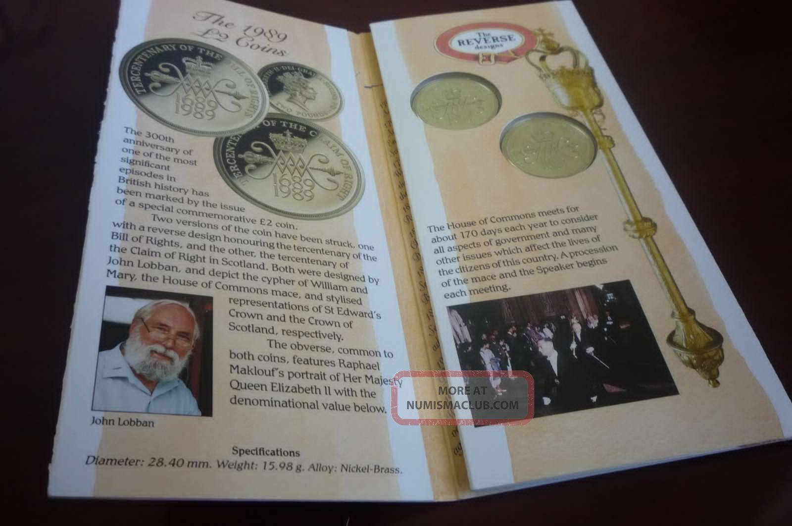 Great Britain 1689 - 1989 2 Pound Coin - Bill Of Rights & The Claim Of ...