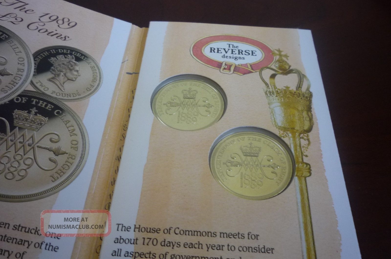 Great Britain 1689 - 1989 2 Pound Coin - Bill Of Rights & The Claim Of ...