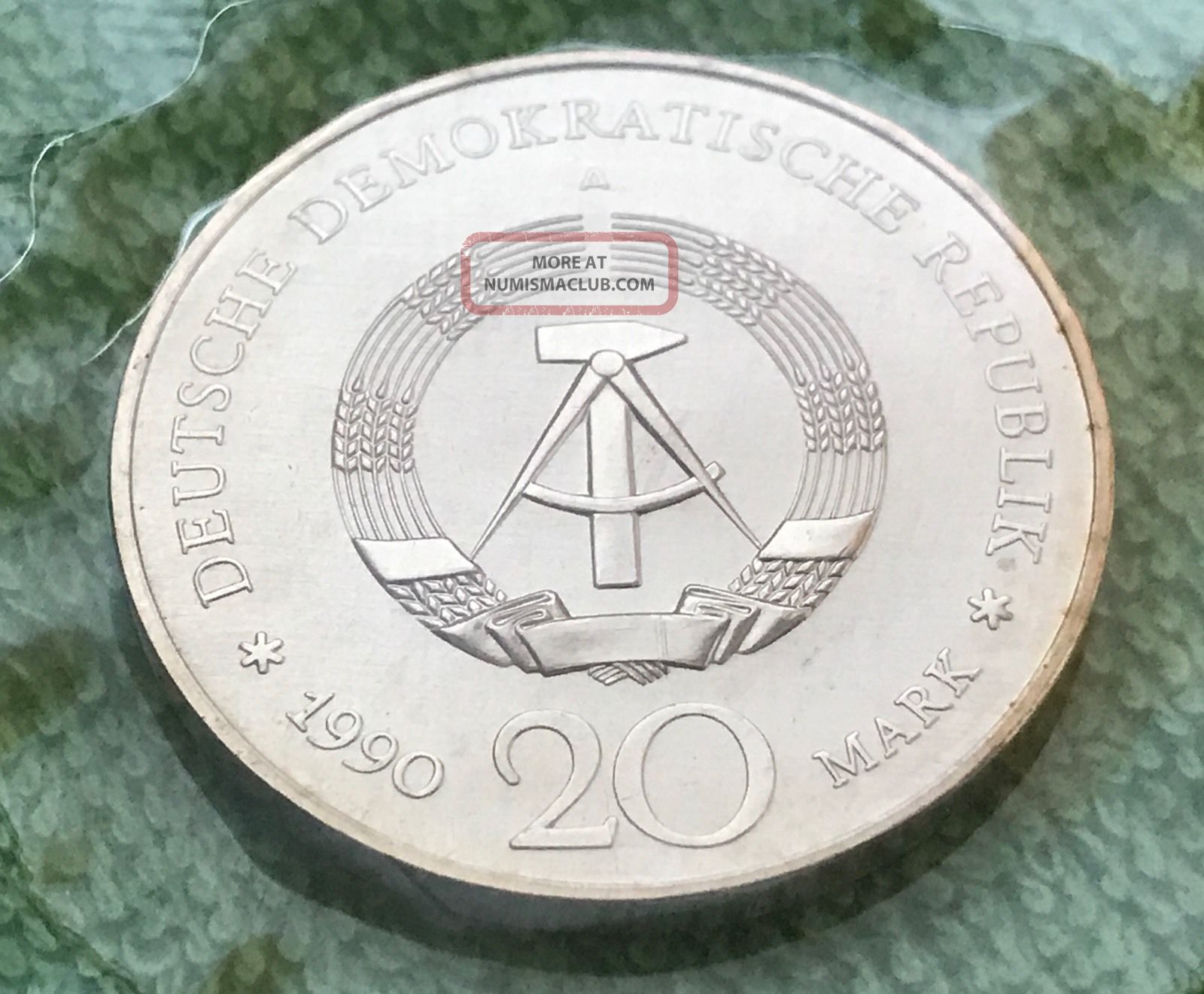 1990 German 20 Mark Silver Proof Coin The Opening Of The Brandenburg ...