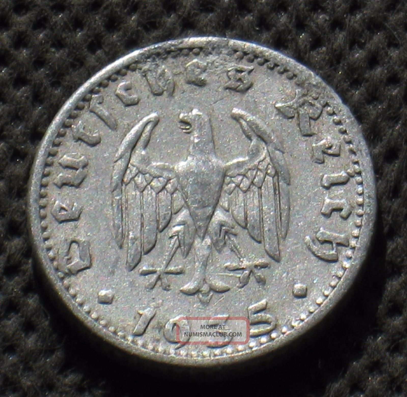 Rare Old Coin Of Nazi Germany 50 Reichspfennig 1935 G Karlsruhe (third ...