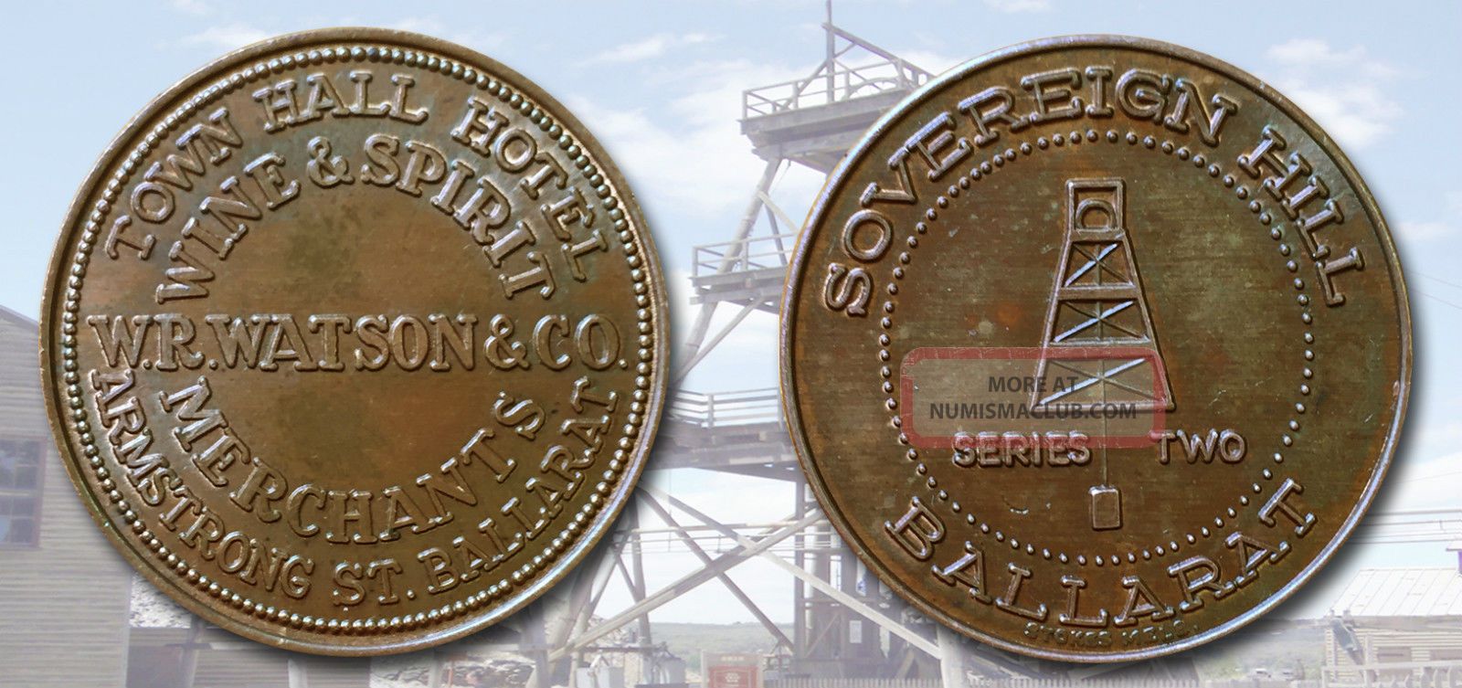 Australia: - Sovereign Hill Souvenir Trade Token Medallion, Undated ...