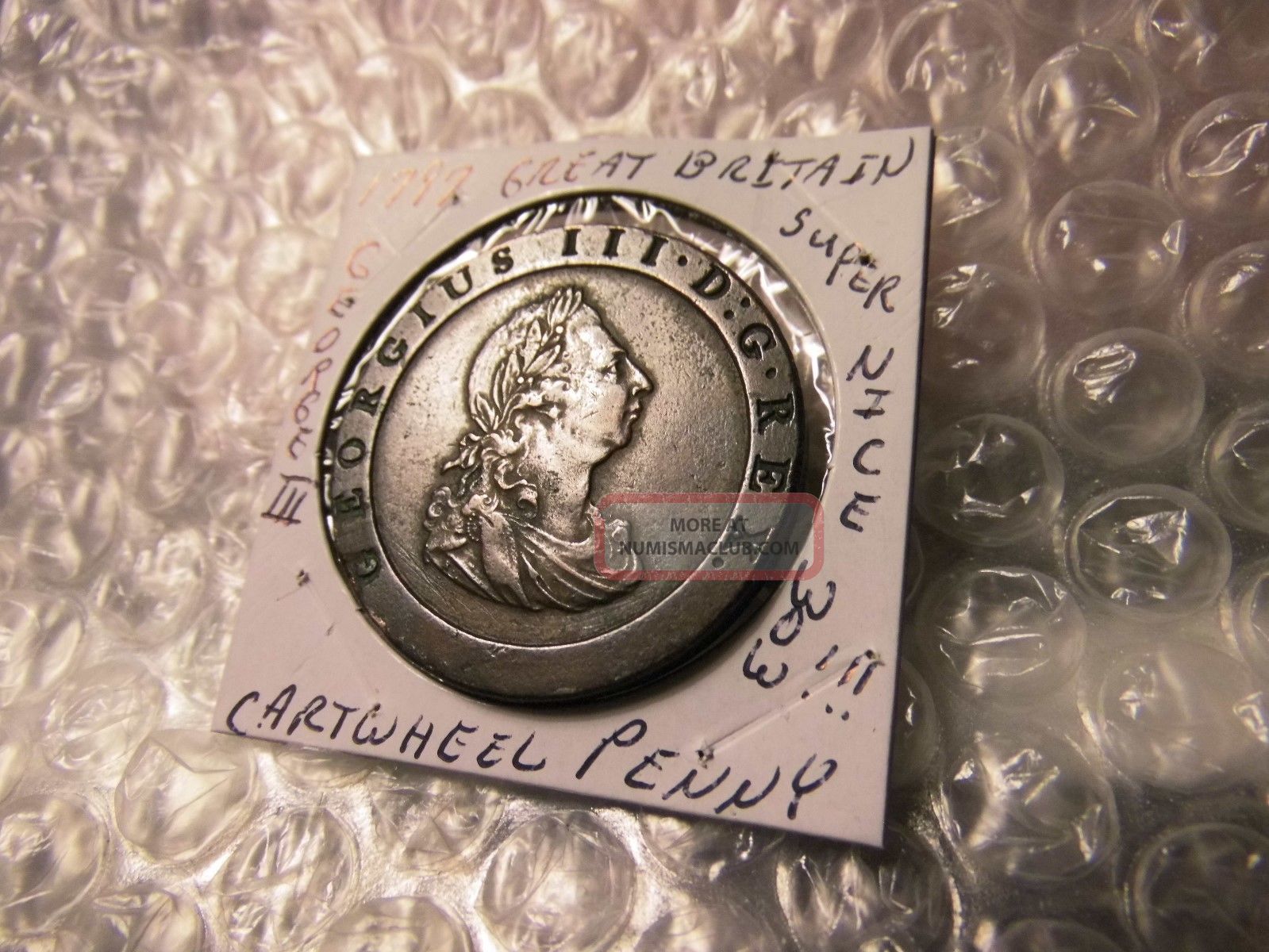 1797 Great Britain George Lll Cartwheel Penny Coin