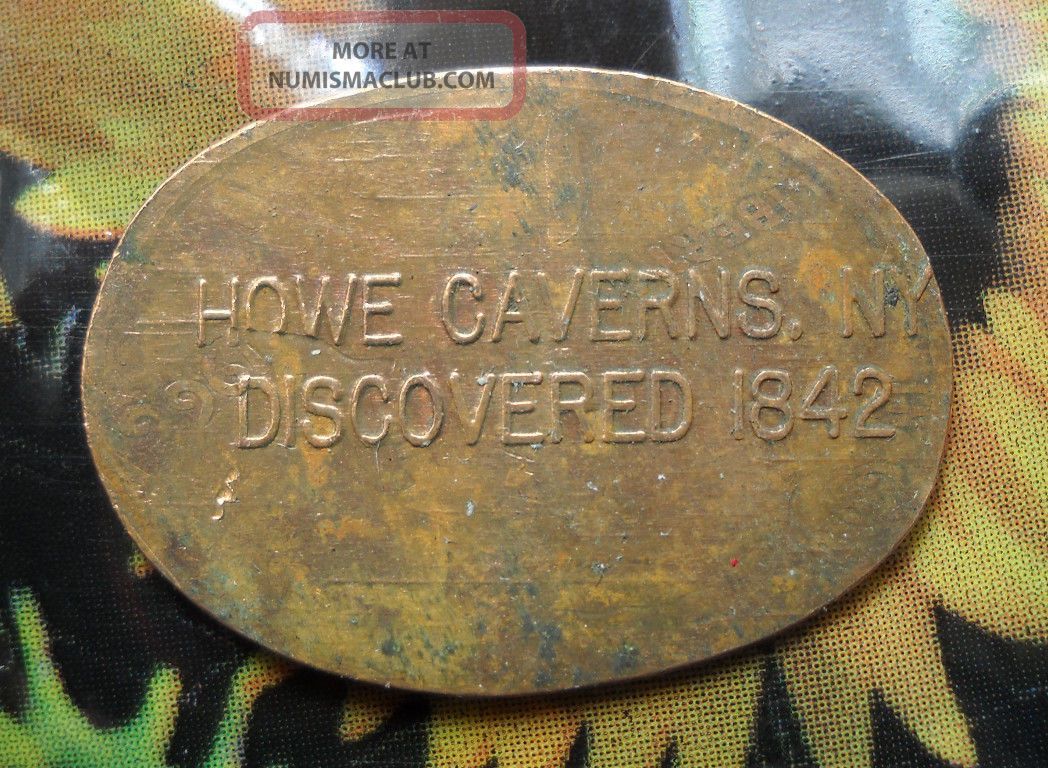 Howe Caverns Elongated Penny York Usa Cent 1842 Souvenir Coin