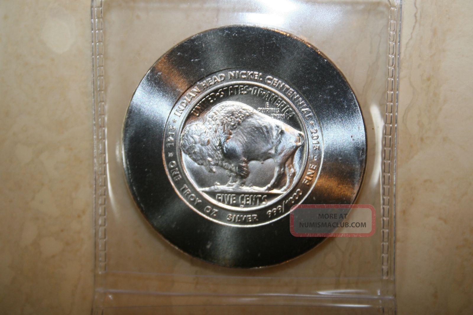 Daniel Carr 2013 Buffalo Nickel Centennial One Ounce 999 Silver