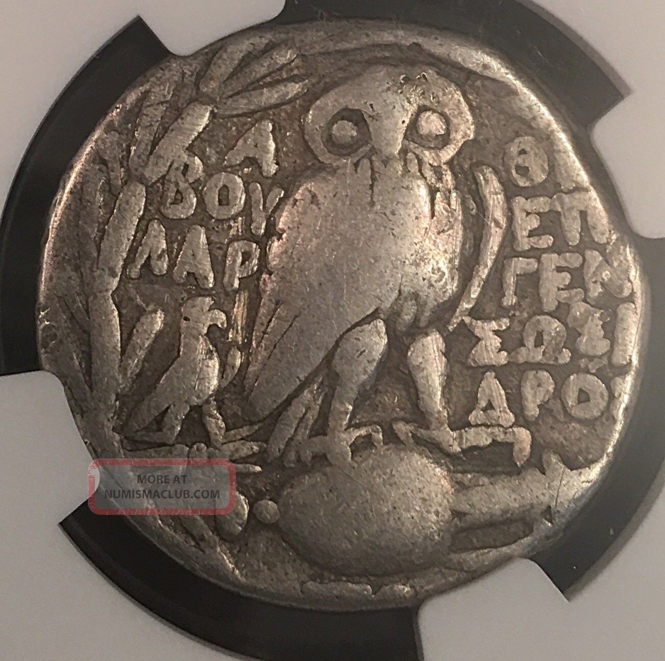 Athens Style Owl Ancient Greek Silver Tetradrachm 16. 4g Ngc Attica 126/5bc